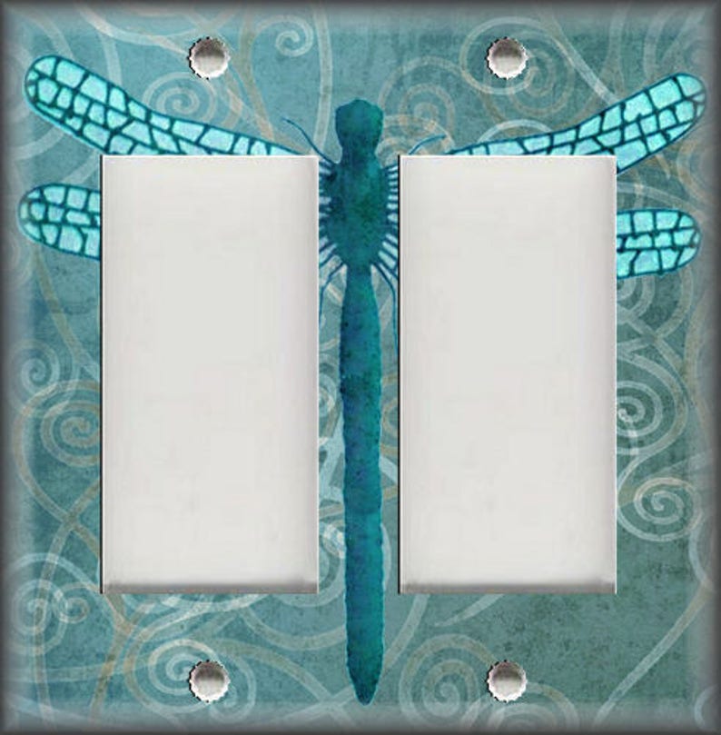 Dragonfly Home Decor Aqua Blue Swirl Dragonfly Home Decor - Etsy