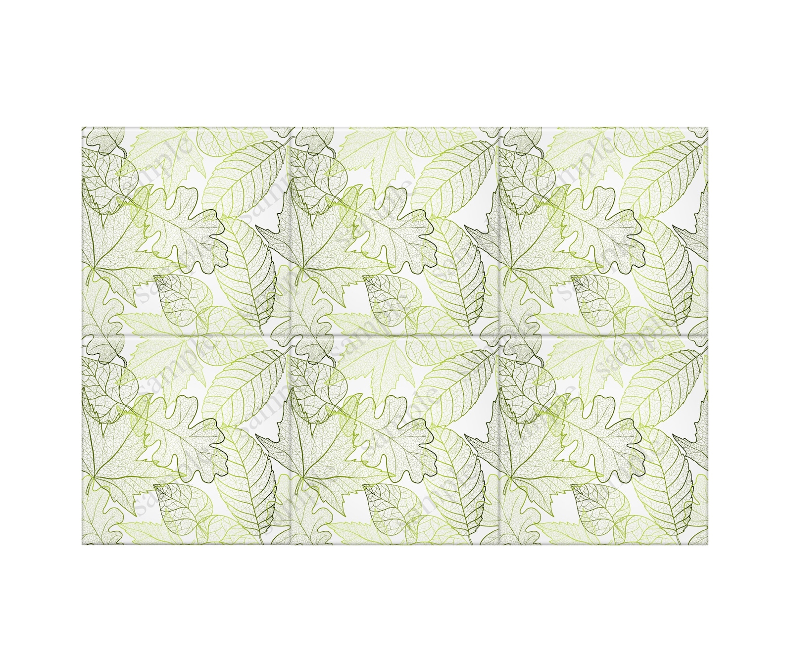 Green Leaf Ceramic Kitchen Backsplash Tile - Continuous Leaf Design ...