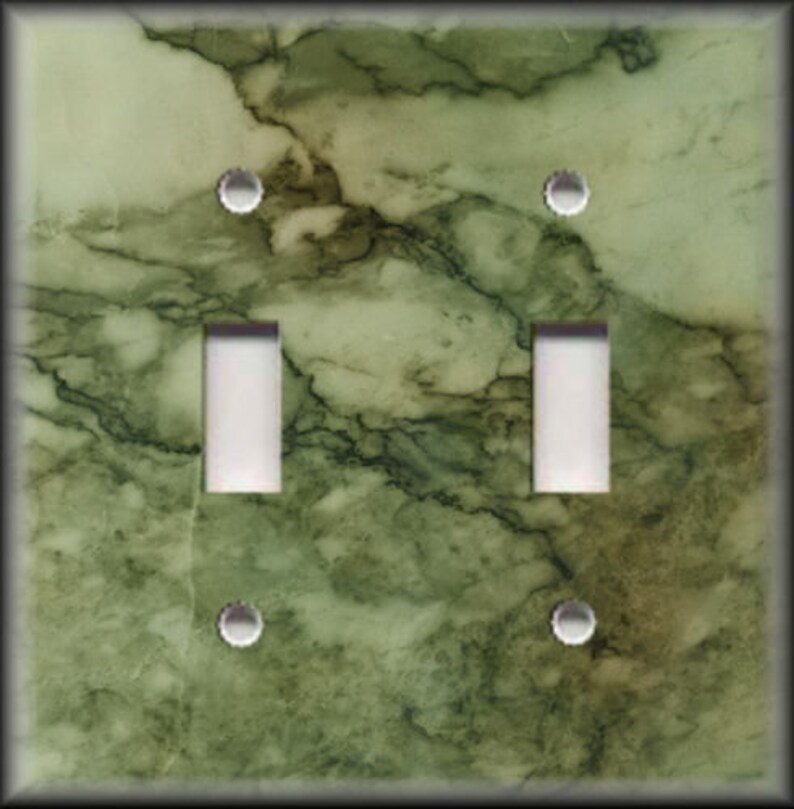 Green Marble Home Decor - Switch Plates and Outlet Covers - Metal Light ...