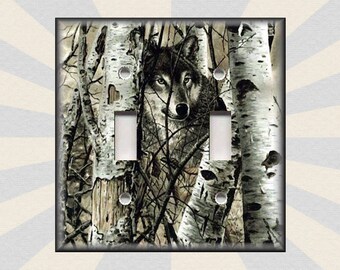 Rustic Cabin Deer Decor Metal Light Switch Plate Cover Rustic Home ...