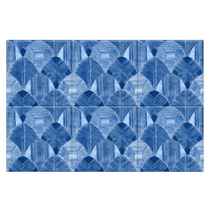 Blue Art Deco Ceramic Tile Vintage Design Kitchen Backsplash Tile ...