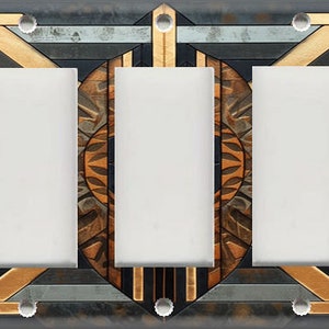 Art Deco Home Decor Black and Gold Art Decor - Metal Light Switch Plate ...