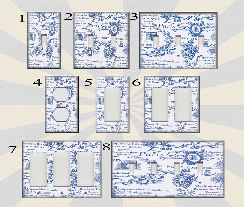 Paris French Toile Home Decor Blue Toile Decor French Decor - Etsy