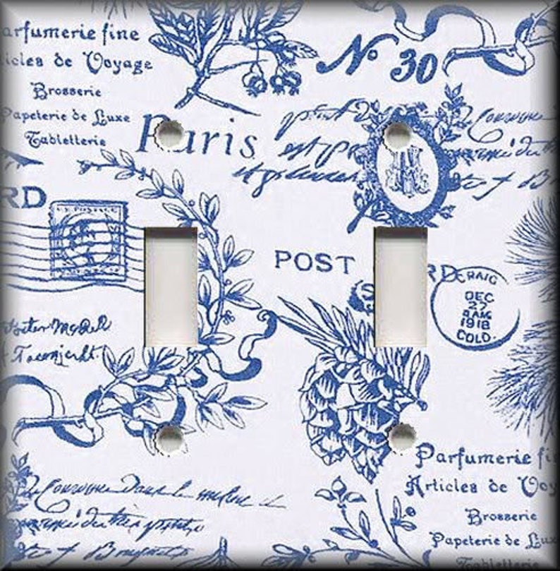Paris French Toile Home Decor Blue Toile Decor French Decor - Etsy