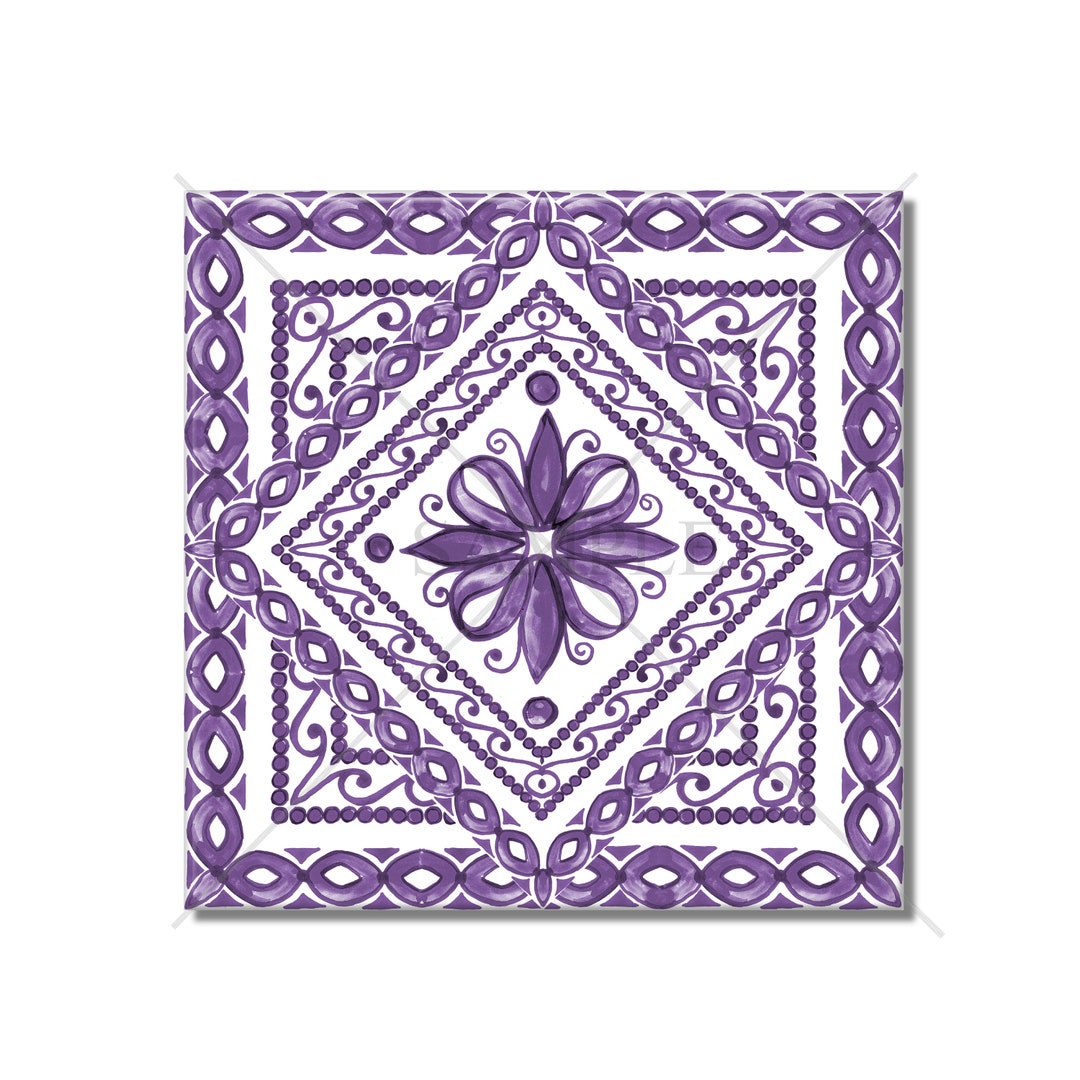 Purple Ceramic Tile - Purple Kitchen Backsplash Tile - Bathroom Tile ...