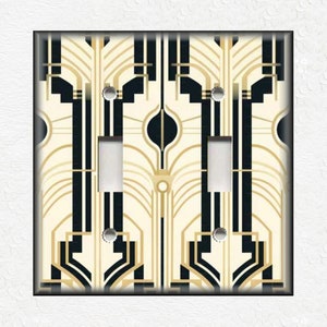 Vintage Art Deco Design Metal Light Switch Covers and Outlet Covers ...