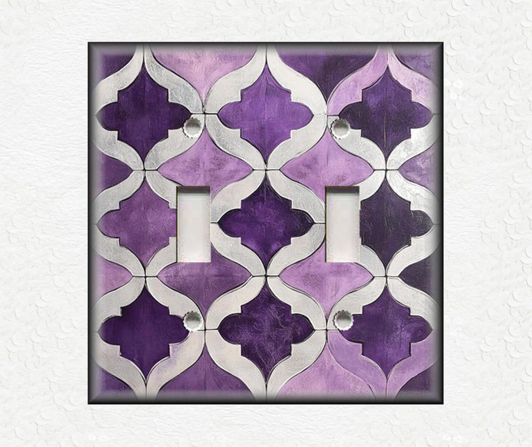 Purple Metal Wall Plates Light Switch Plate Covers and Outlet Covers ...