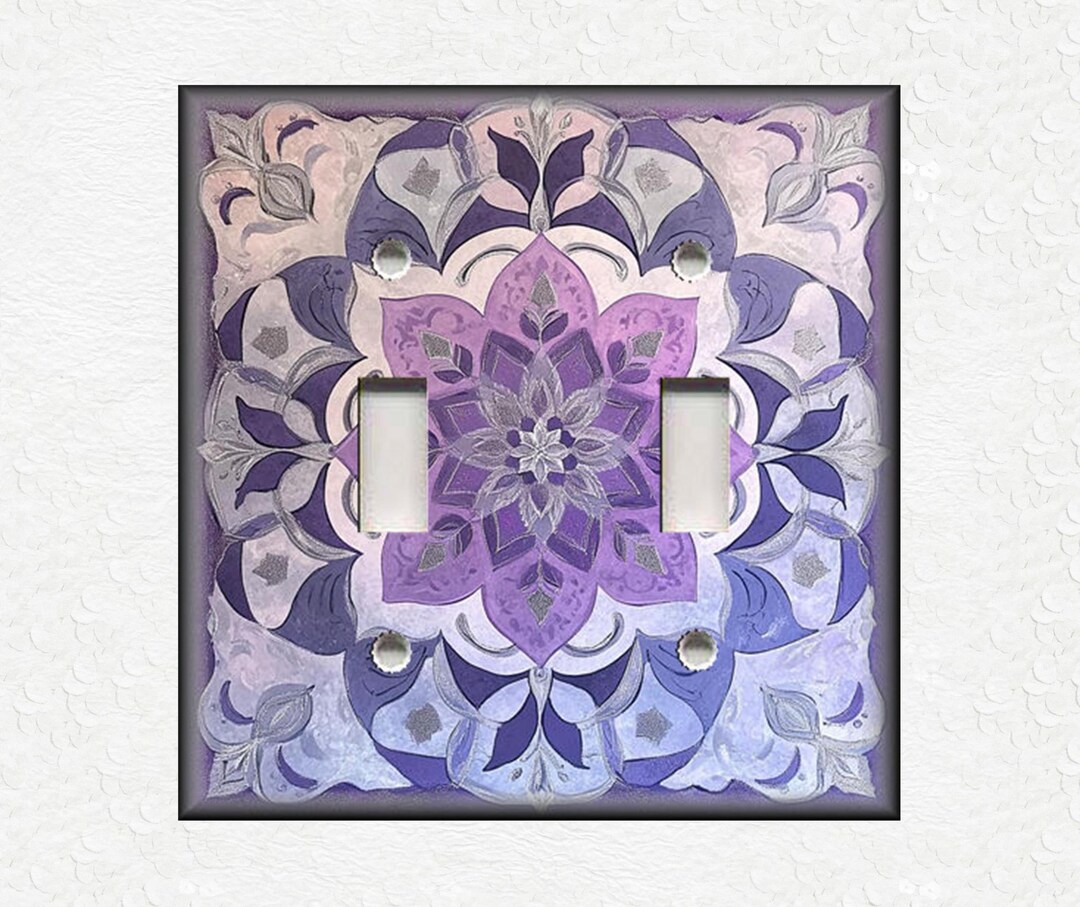 Purple Metal Wall Plates Light Switch Plate Covers and Outlet Covers ...