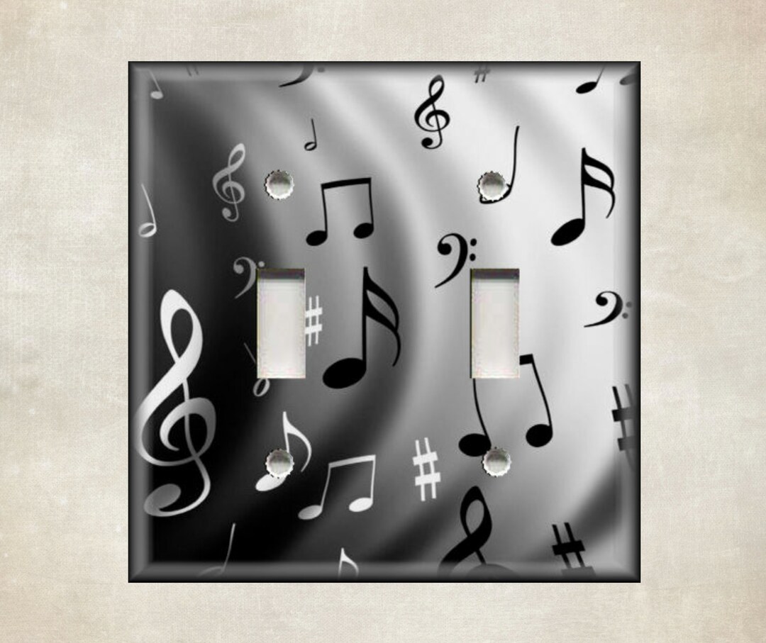 Music Notes Music Room Home Decor Metal Light Switch & Outlet Covers ...