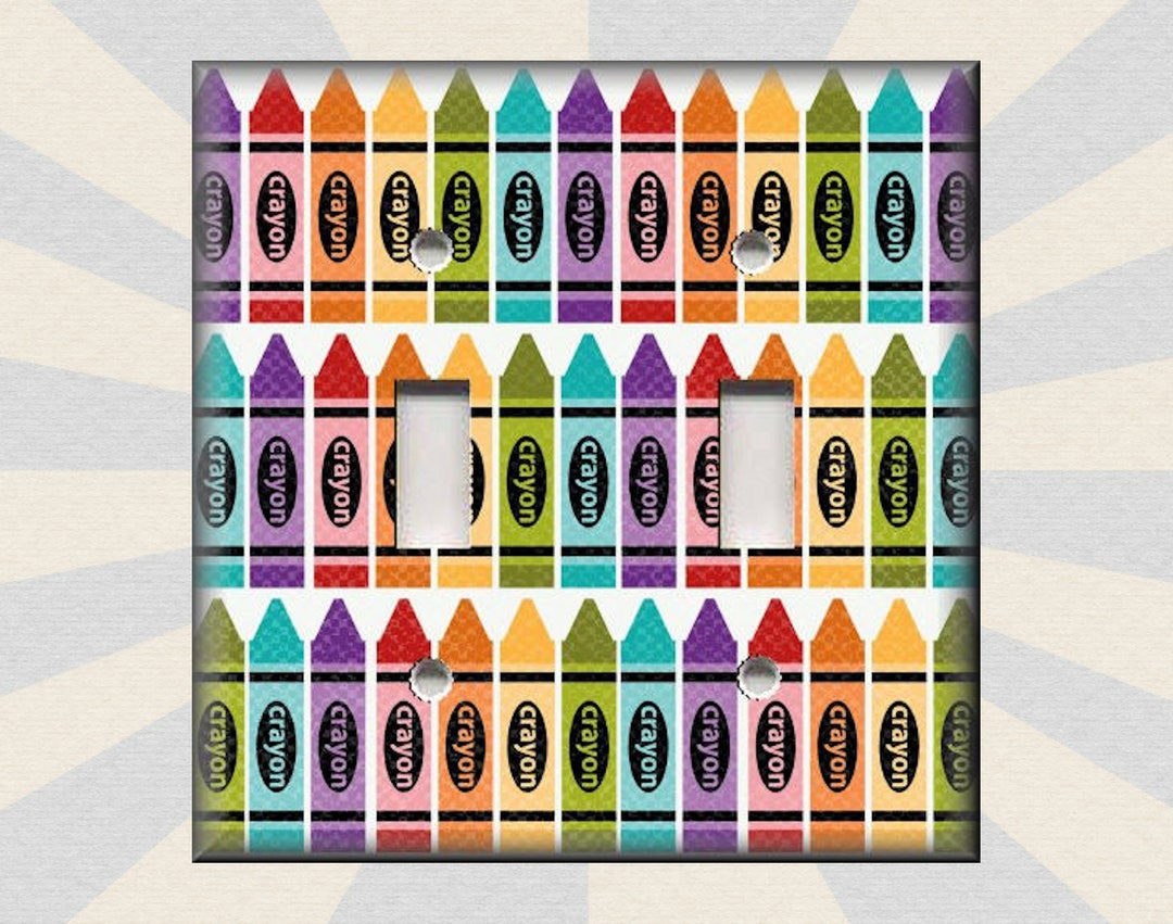 Colorful Crayons Art Home Decor Crayons Kids Room Decor - Metal Light ...
