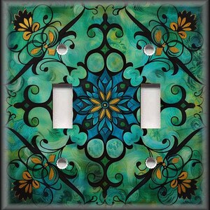 Green Decorative Metal Light Switch Plate Covers and Outlet Covers ...