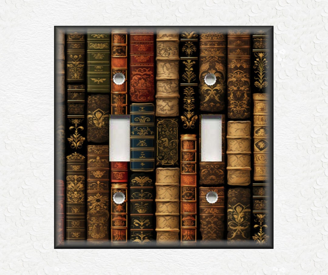 Vintage Books Design Metal Light Switch Plate Covers - Book Lover Gift ...