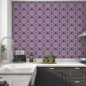 Purple Ceramic Tile Kitchen Backsplash Tile - Bathroom Tile - Ceramic ...