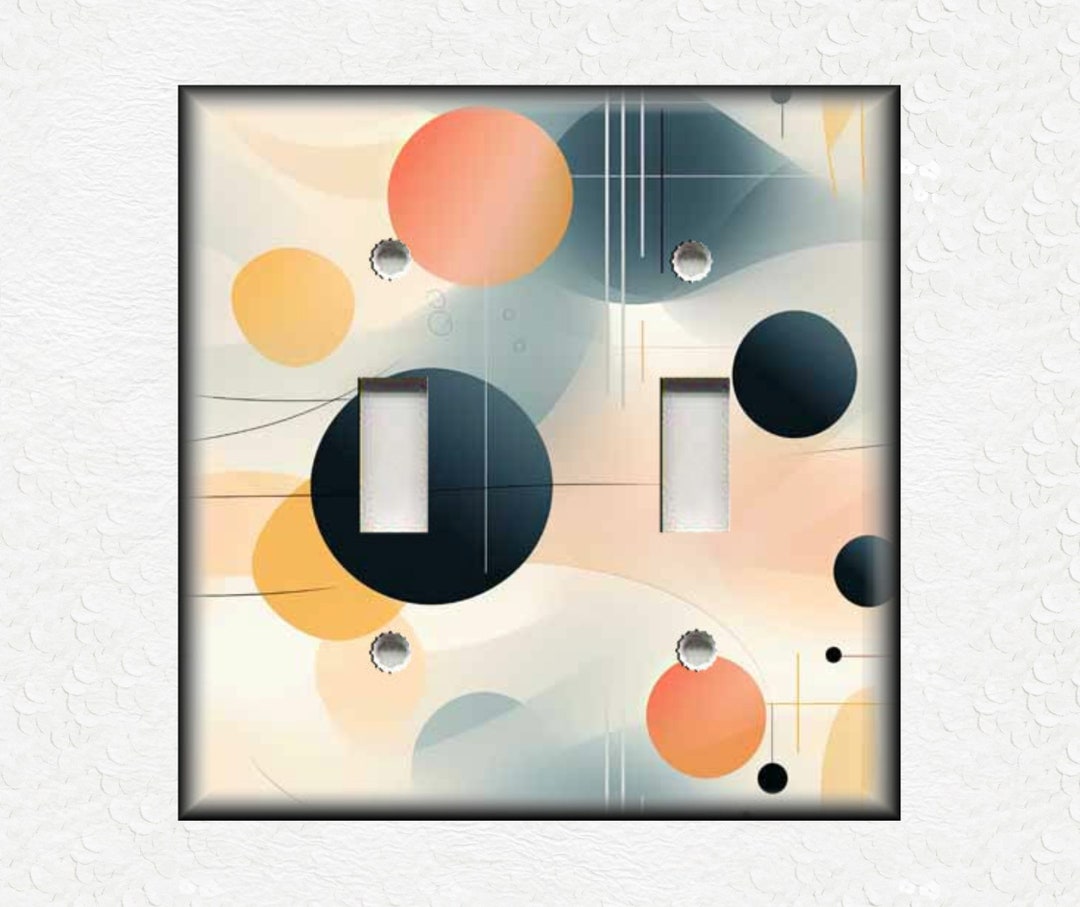 Moody Abstract Art Switch Plate Covers and Outlet Covers Unique Light ...