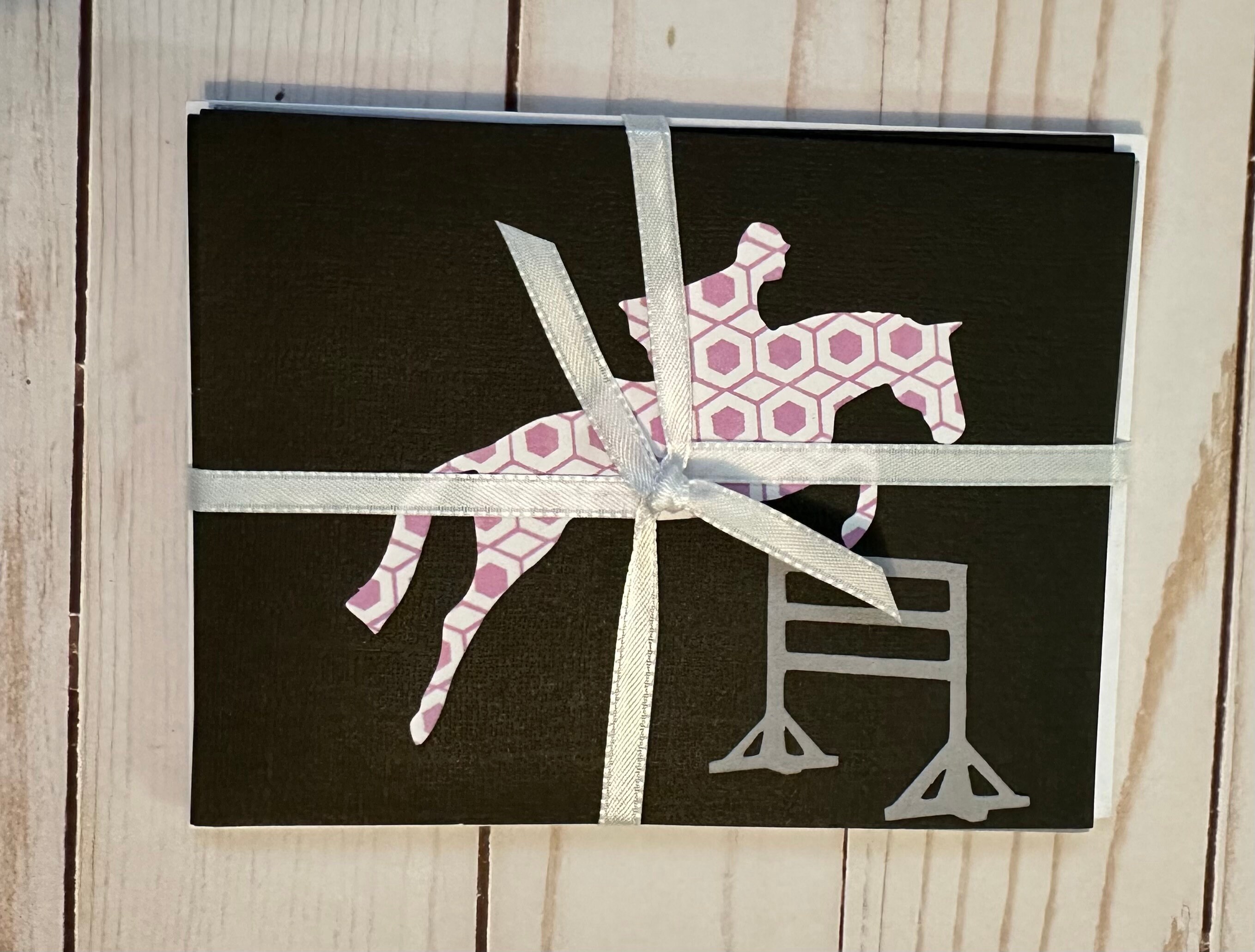 Horse Equestrian Jumping Blank Note Greeting Cards, Set of 4 - Etsy