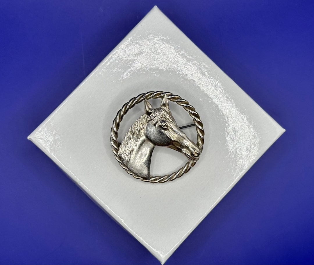 Dressage Stock Tie Pin, Vintage Silver - Etsy