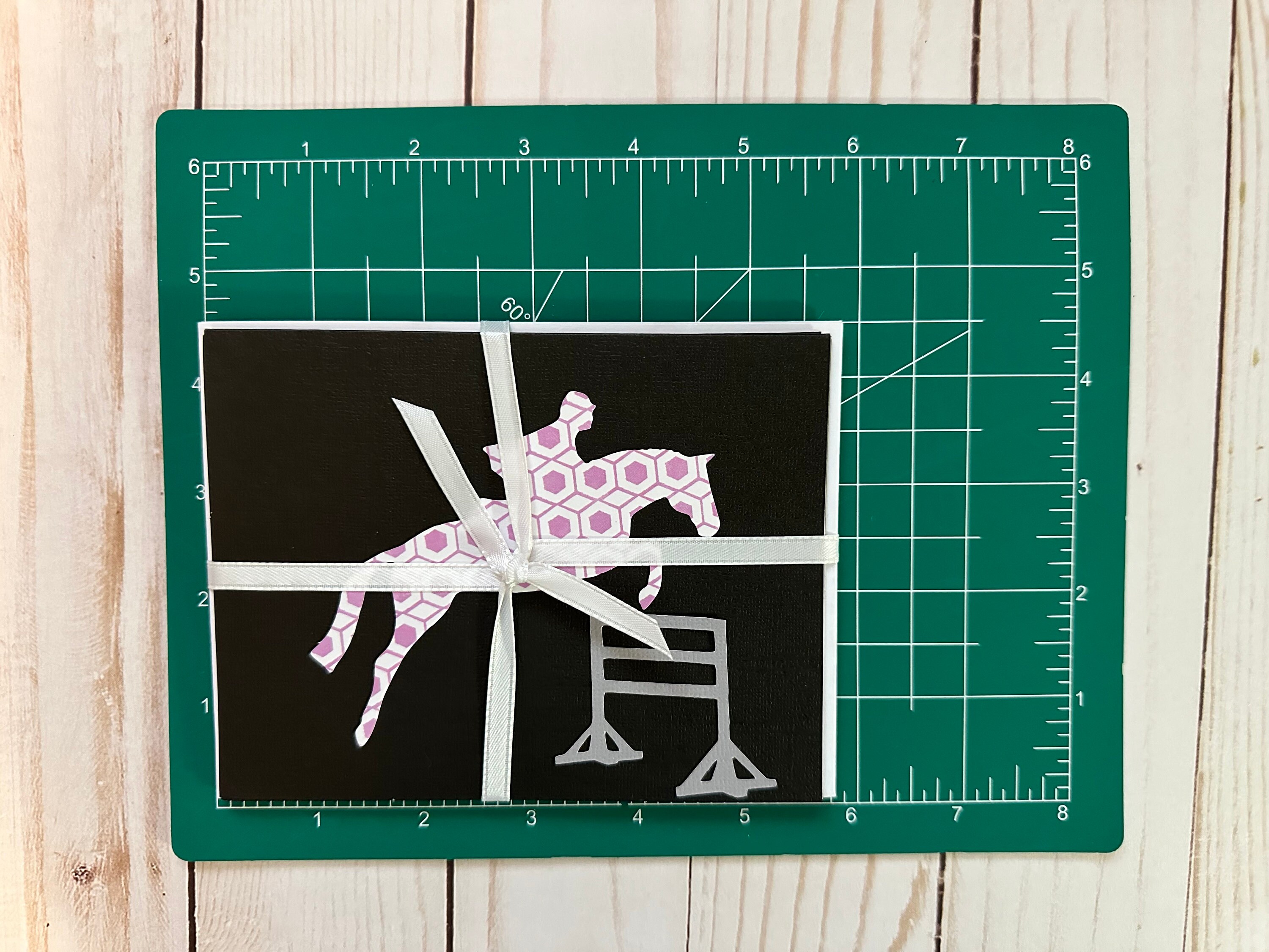 Horse Equestrian Jumping Blank Note Greeting Cards, Set of 4 - Etsy