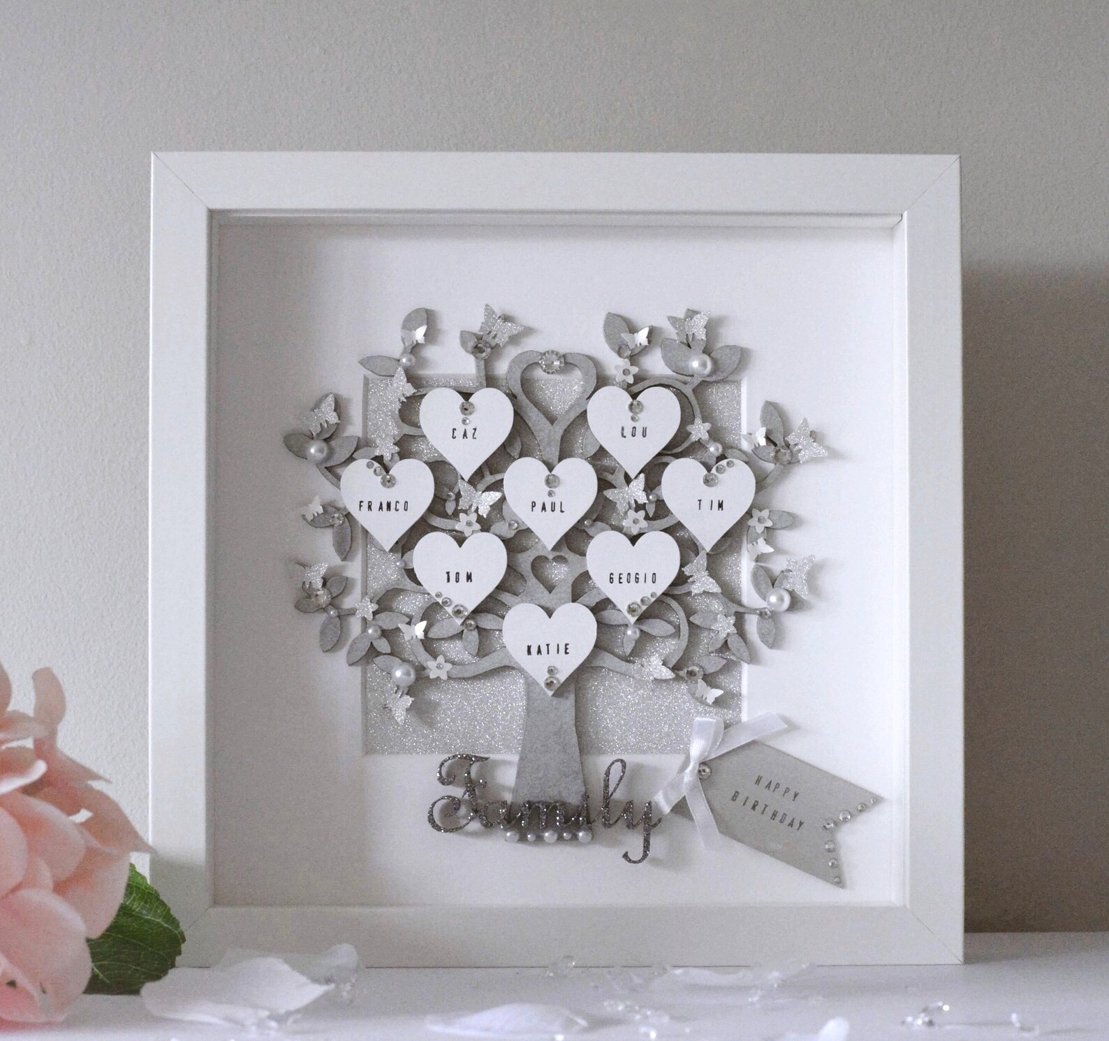 Personalized Family Tree Frame /box. Perfect Keepsake Gift for Family ...