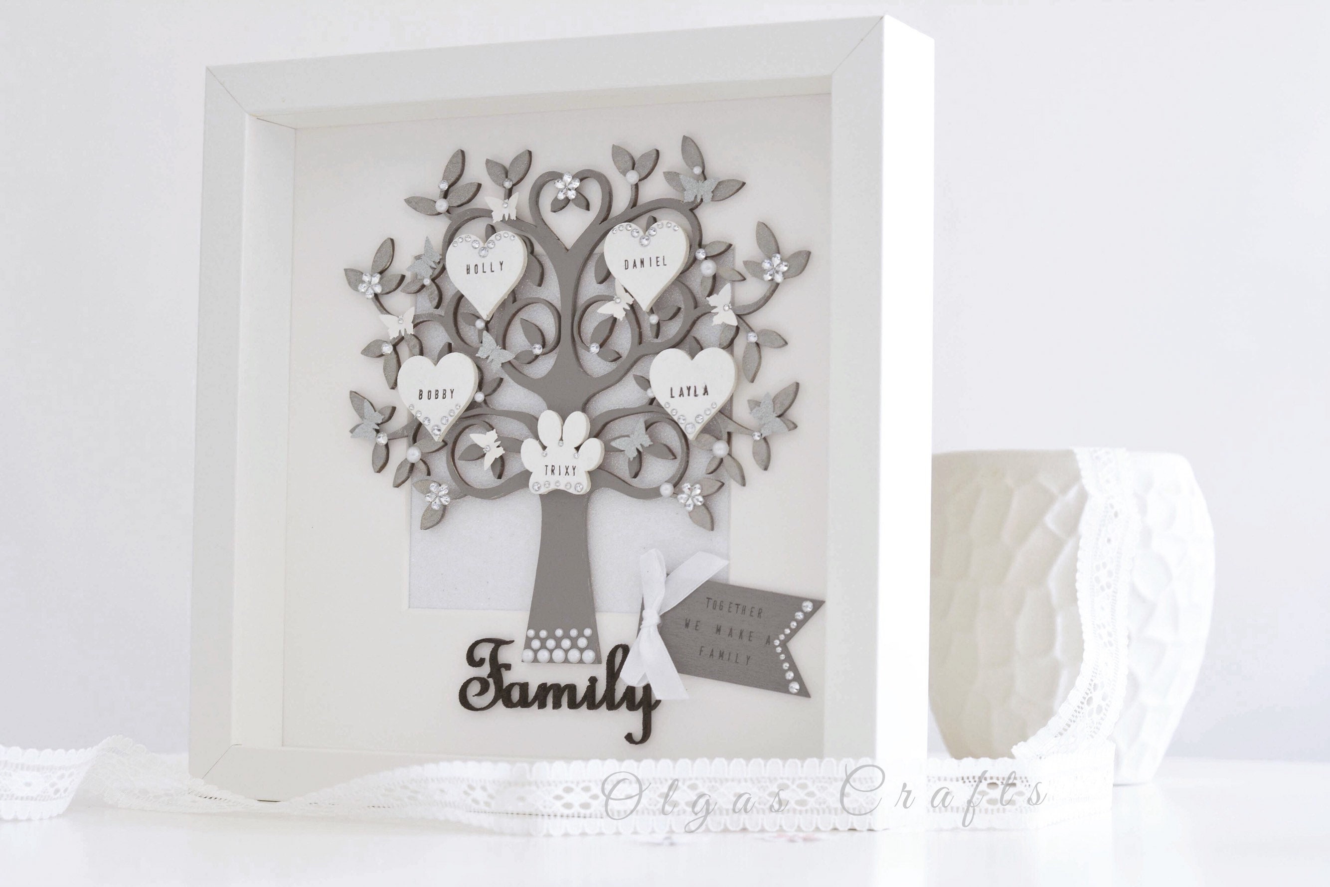 Personalized Family Tree Frame /box. Perfect Keepsake Gift for Family ...