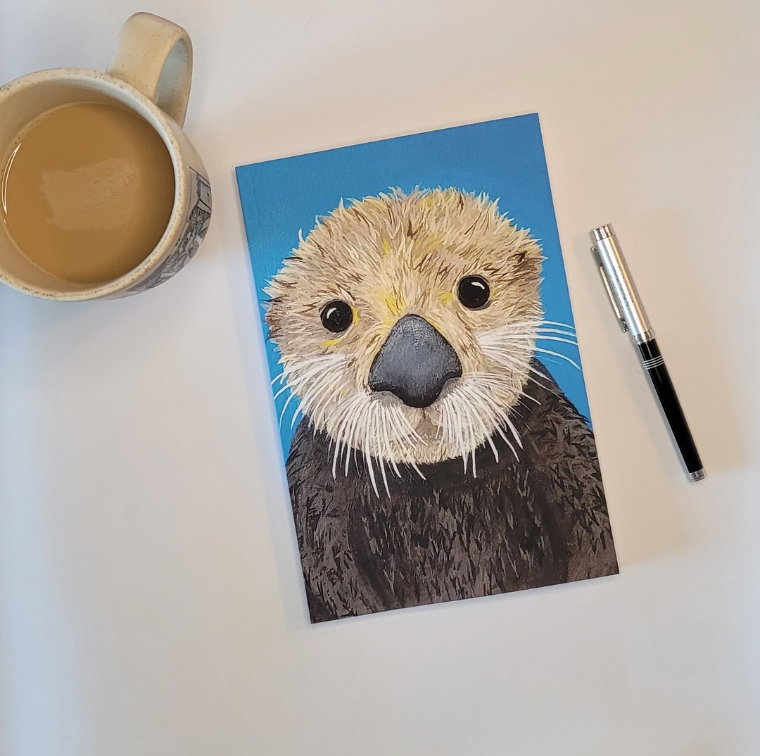 Adorable Otter Lined Notebook Otter Journal Soft Cover Etsy