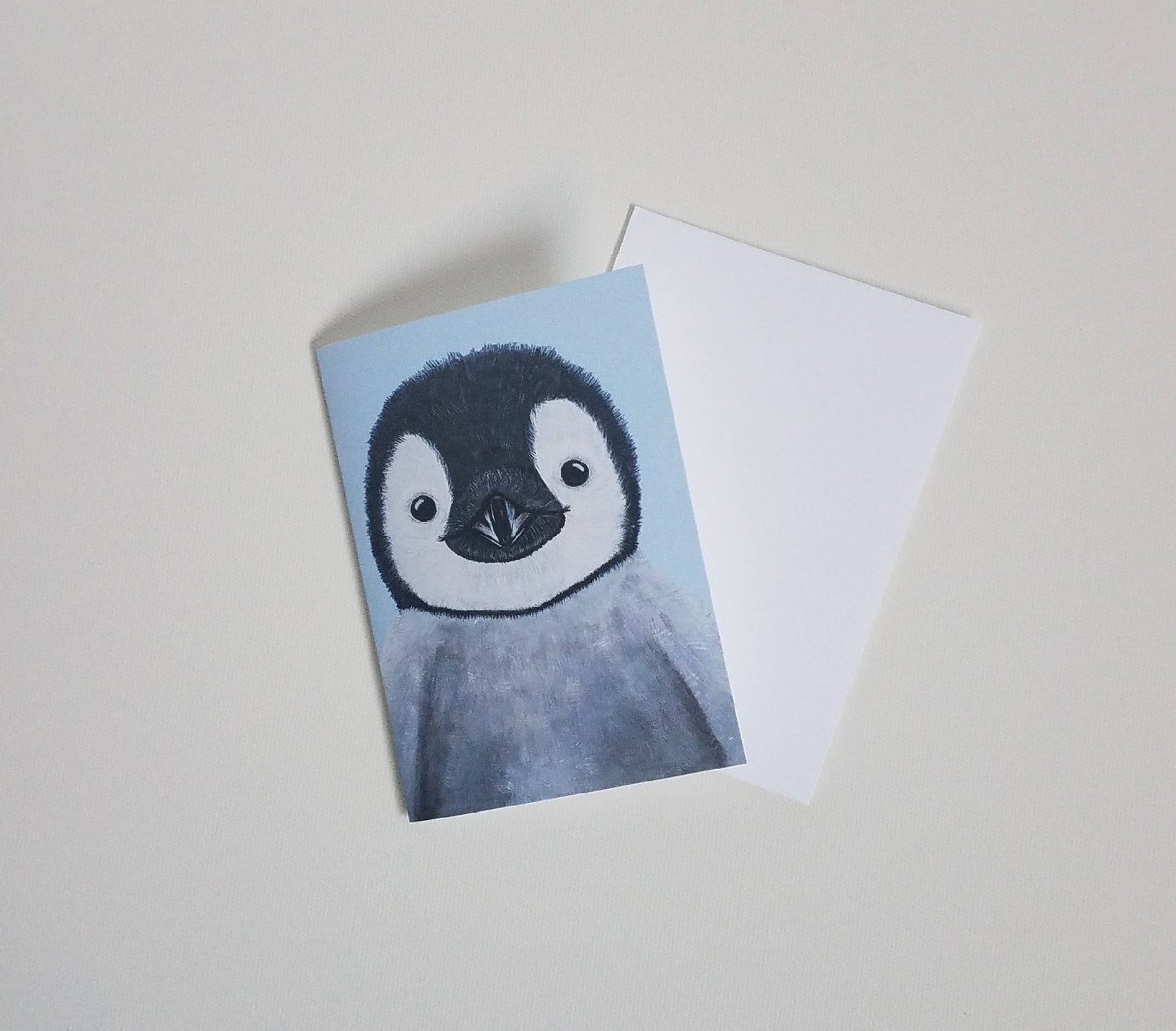 Penguin Cards Baby Penguin Blank Note Cards Penguin Stationery Baby ...