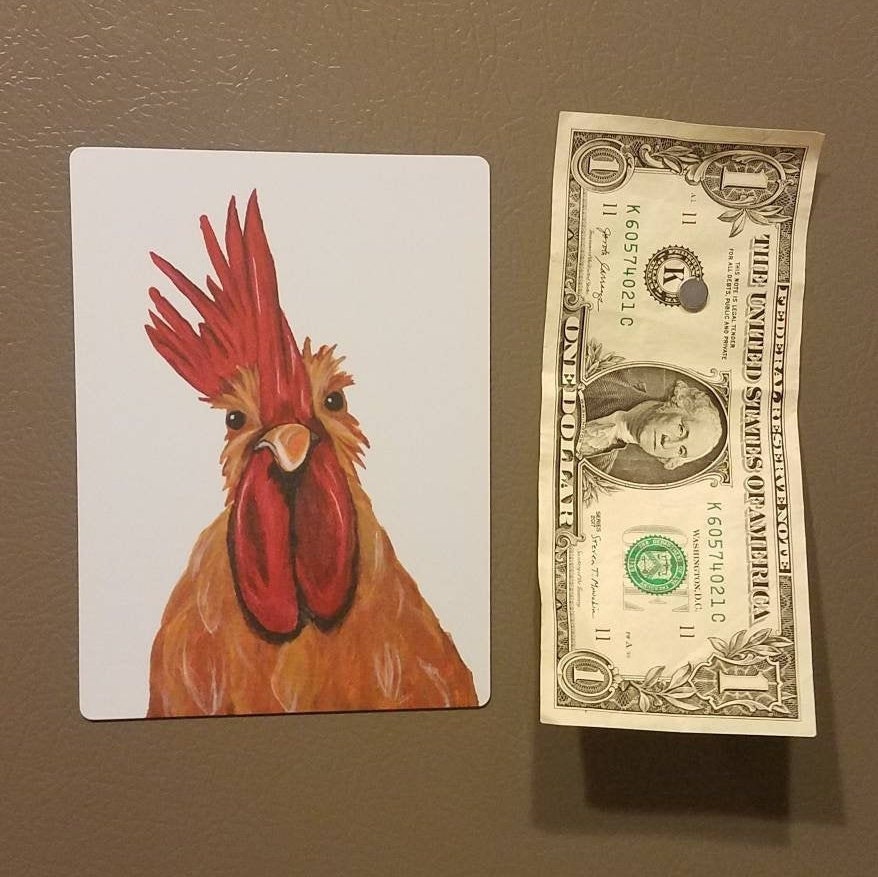 Rooster Large Refrigerator Magnet Chicken Magnet - Etsy