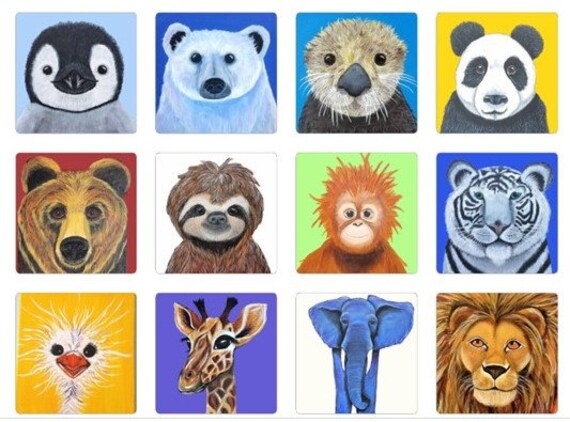 Toys & Games Toys Wild Animal Matching Game Learning & School etna.com.pe