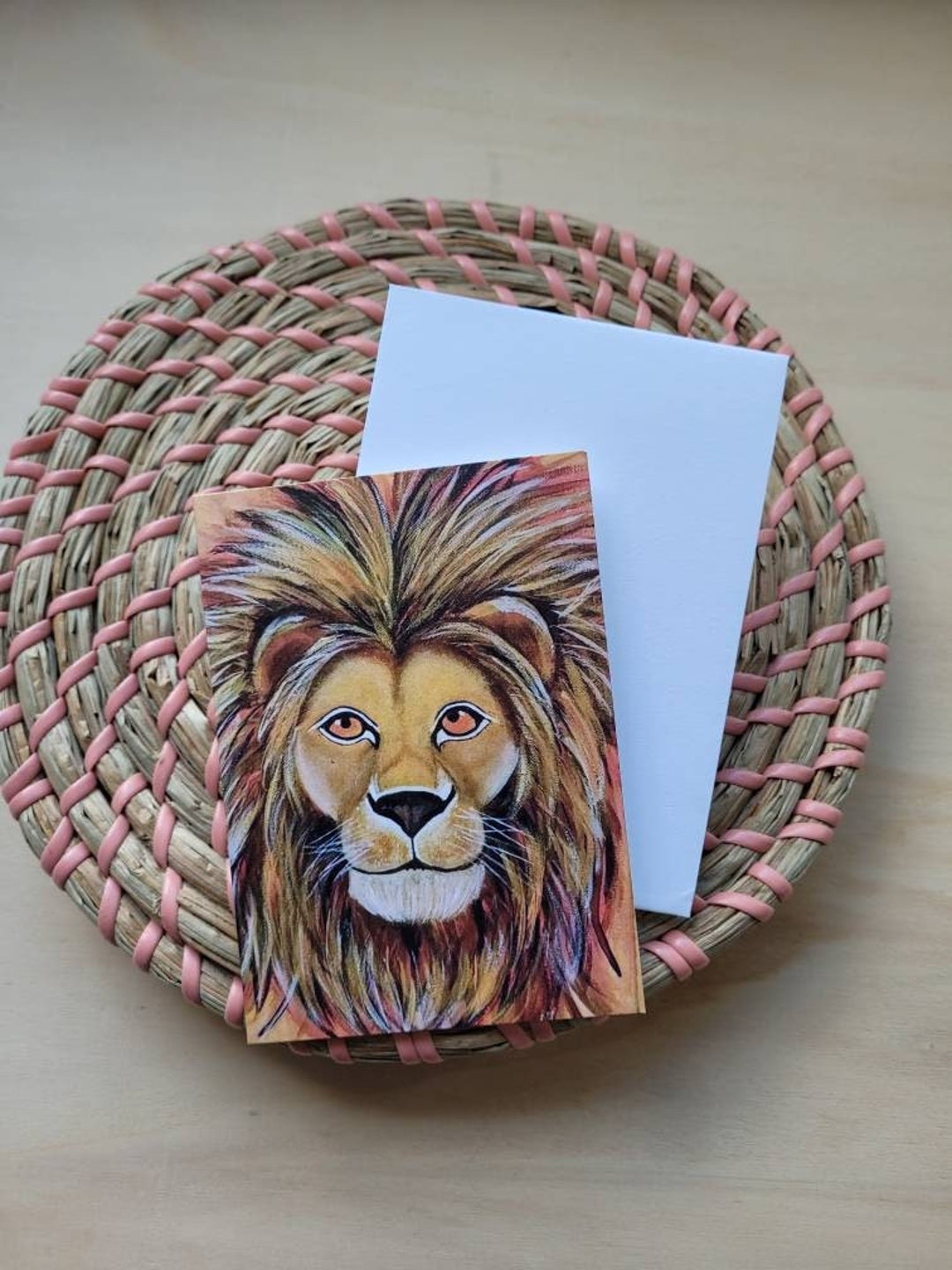 Lion Note Cards Blank Note Cards Thank You Notes Sending - Etsy