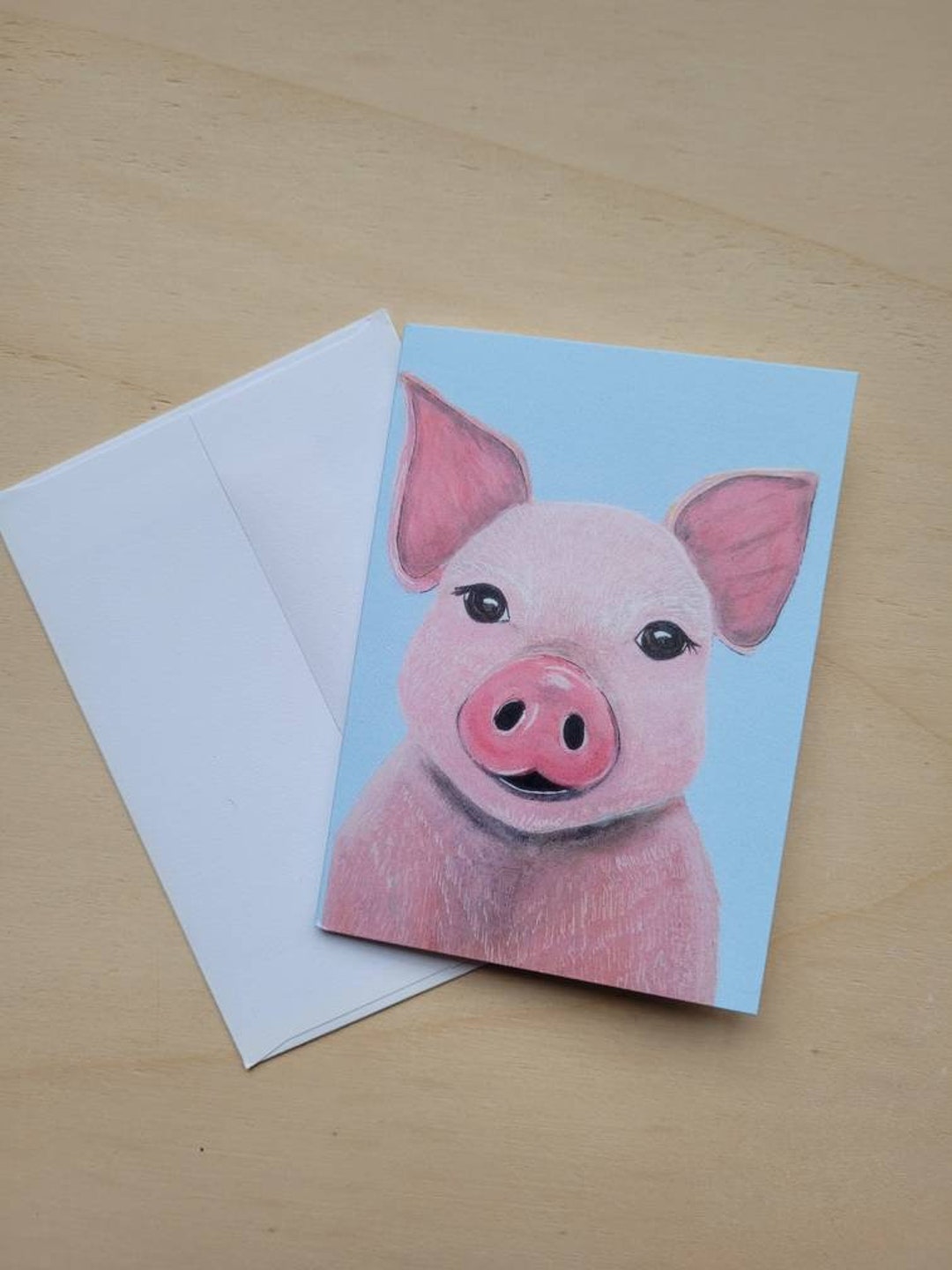 Adorable Pig Note Cards Piggy Cards Blank Note Cards Farm Cards Animal ...