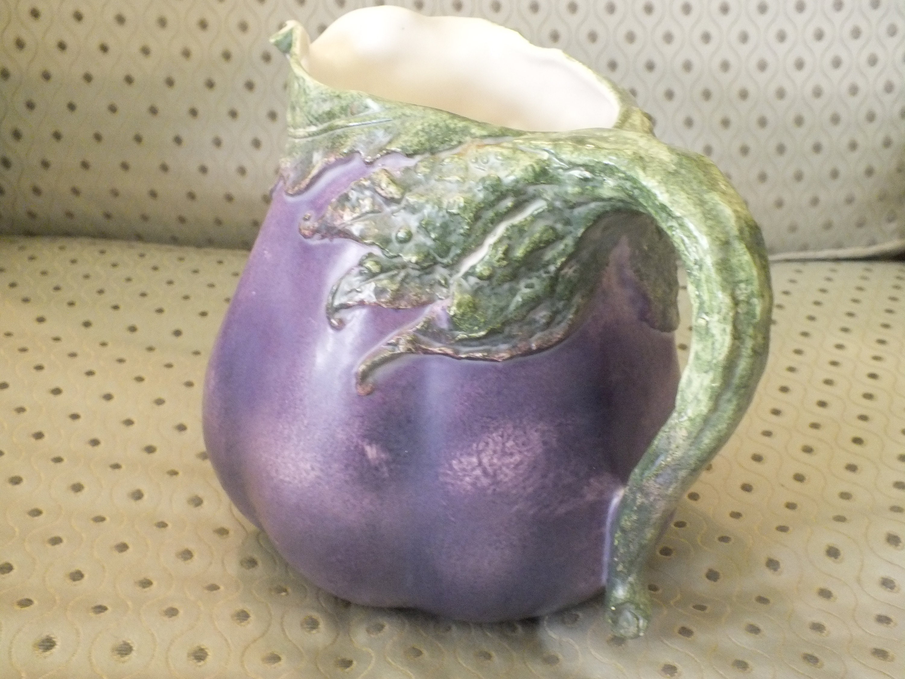 Large Purple Eggplant Pitcher Italy - Etsy