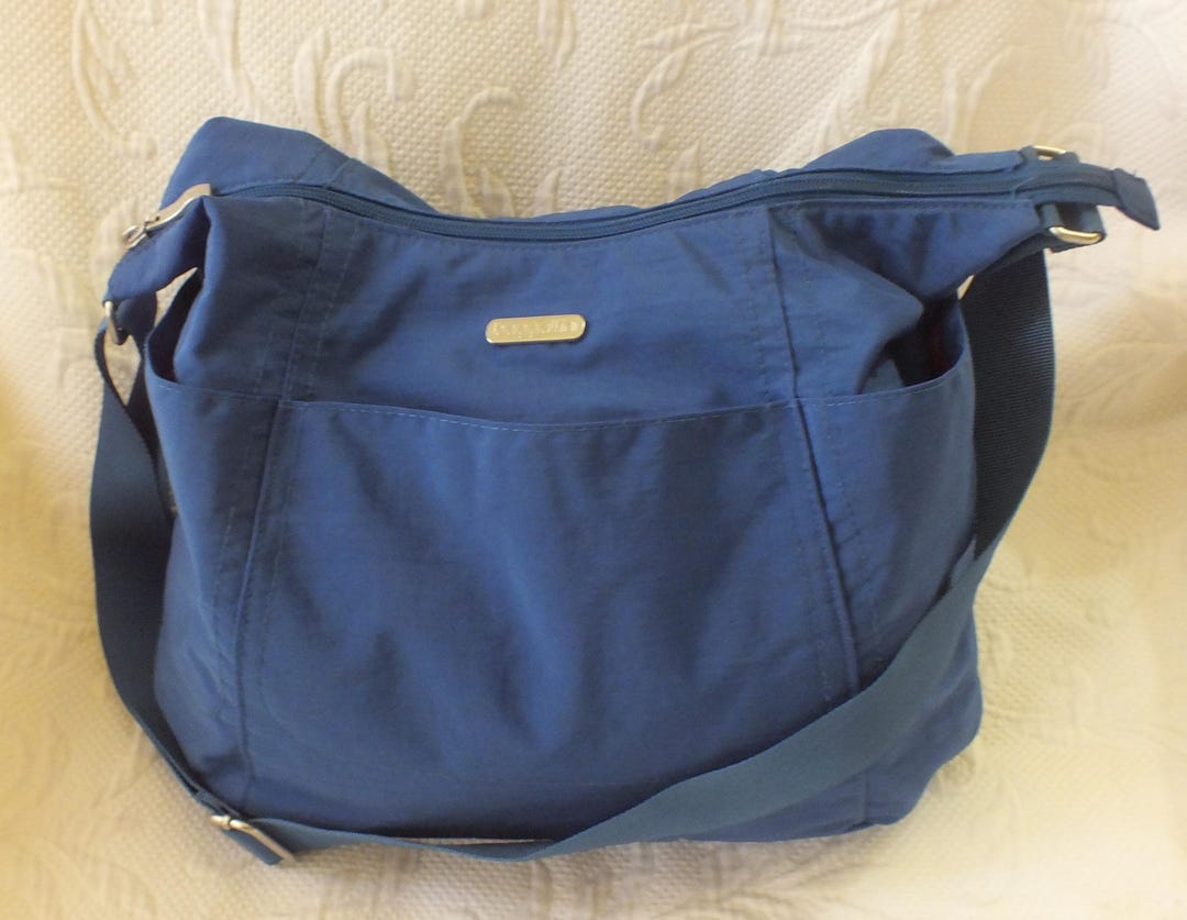 Chic Travel Bag Blue Boho Bagallini Bag With Pink Interior Shoulder Bag - Etsy