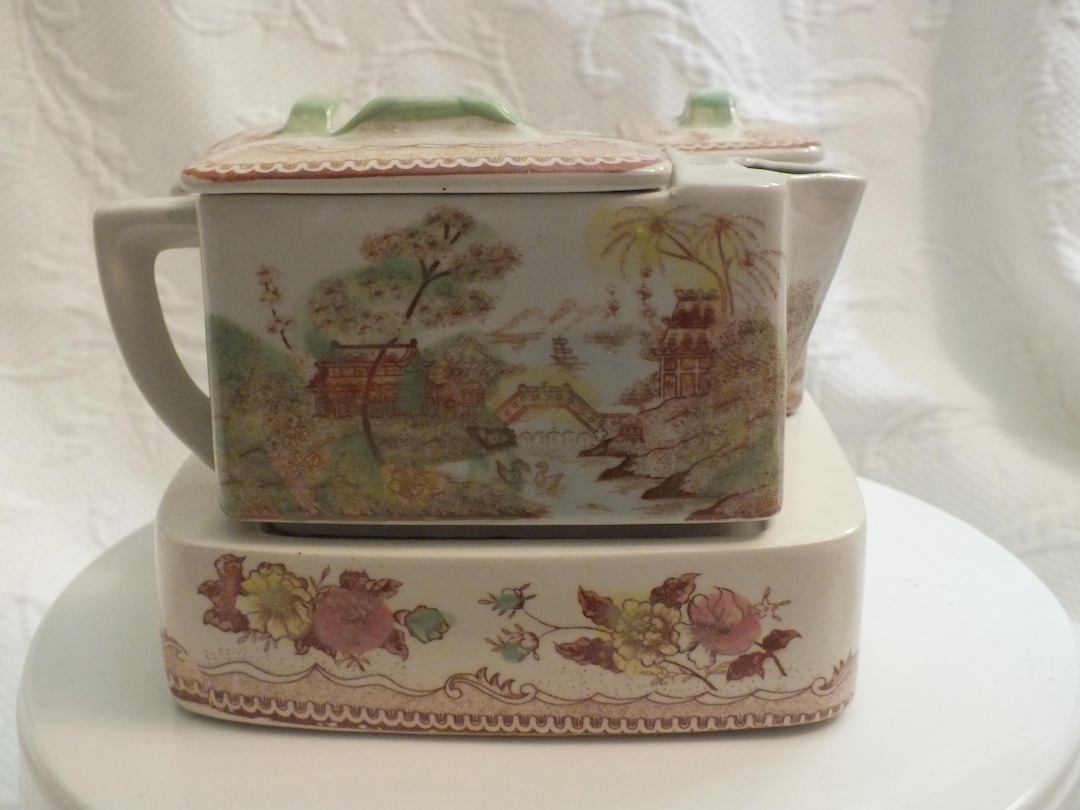 Vintage Japanese Cruet Set Oriental Garden Condiment Set - Etsy