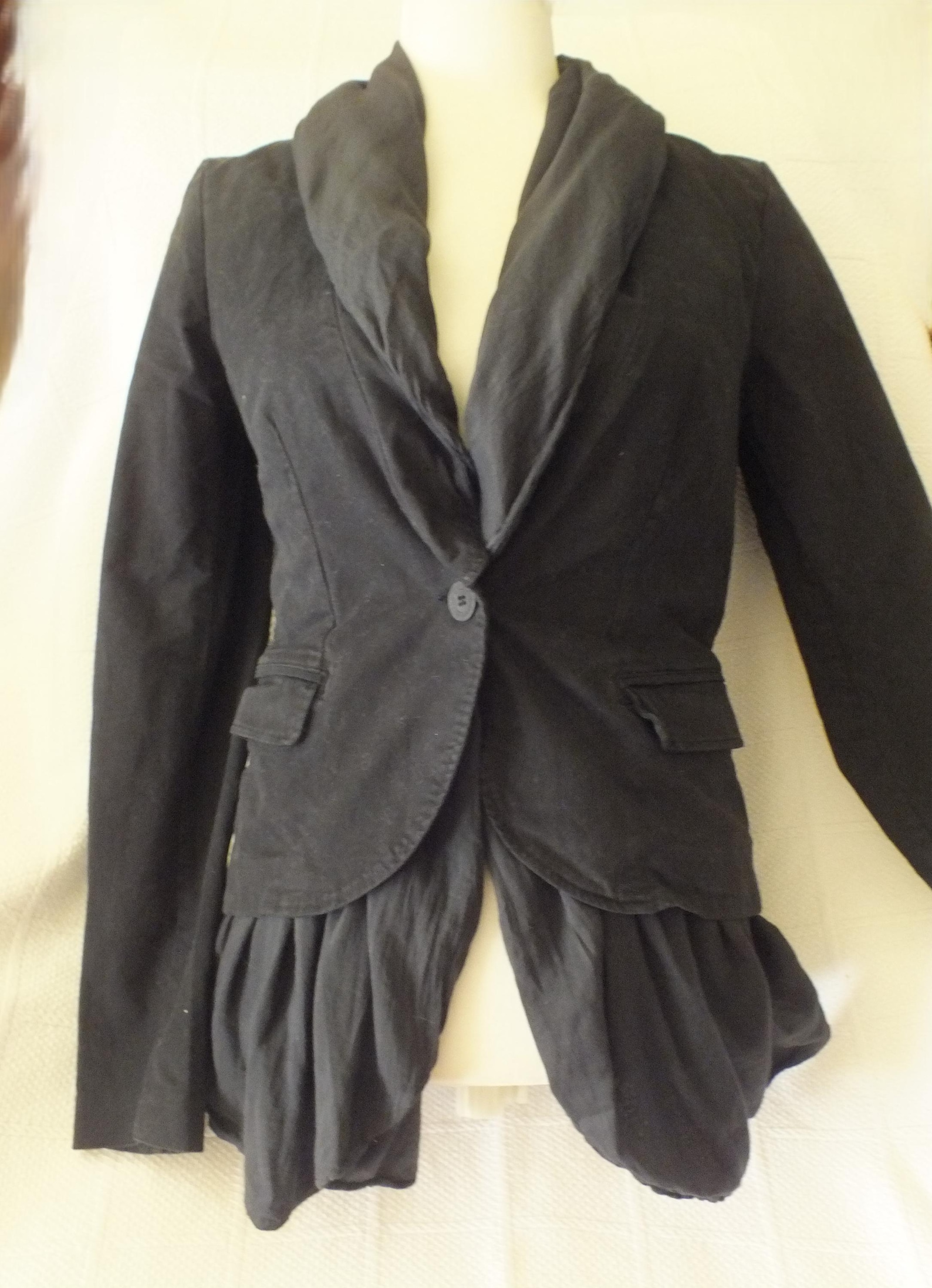 Vintage Black Layered Jacket by European Culture Size Small Made in ...