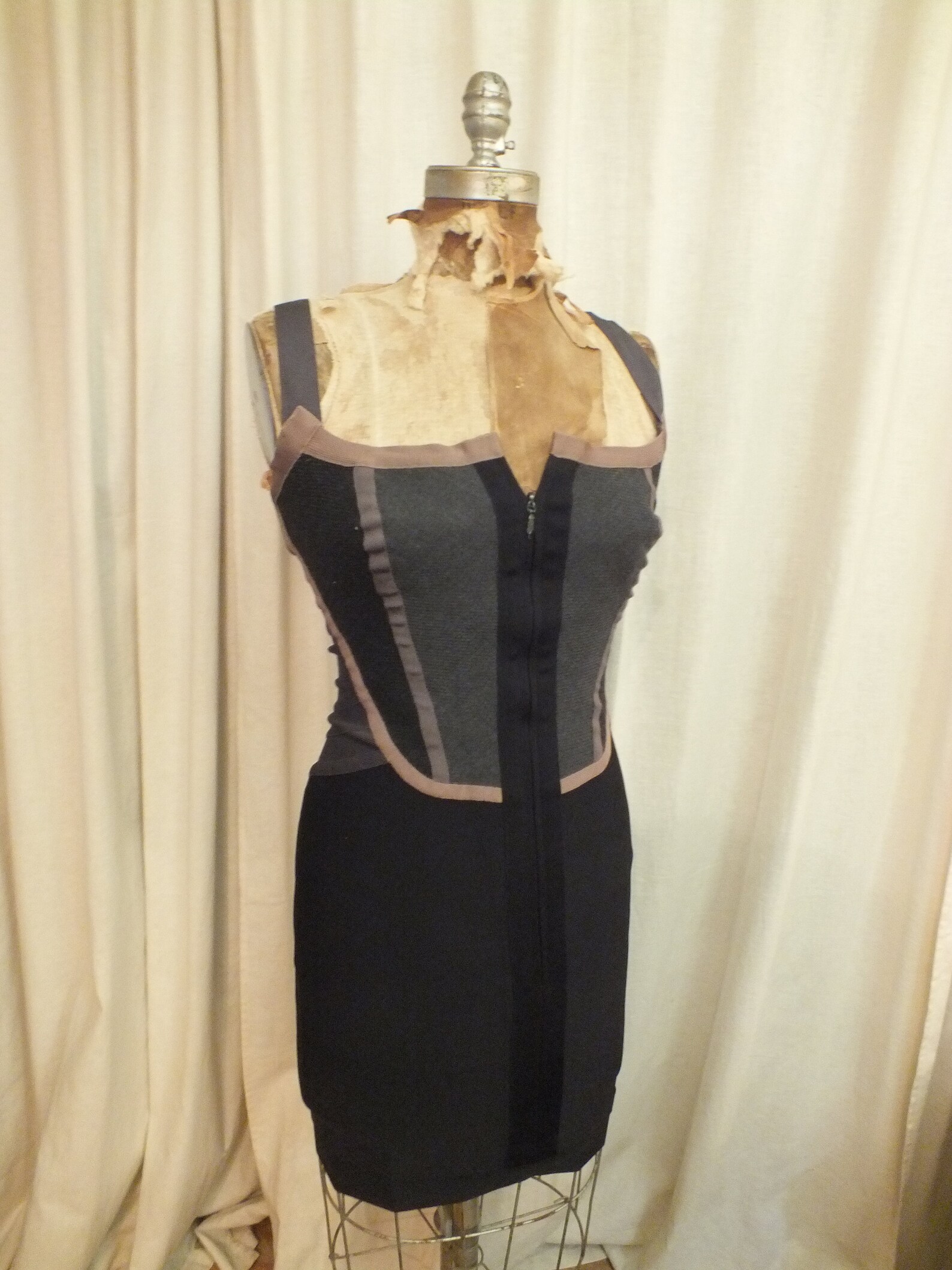 Herve Leger Dress in Black Grey Designer Dress Size M - Etsy