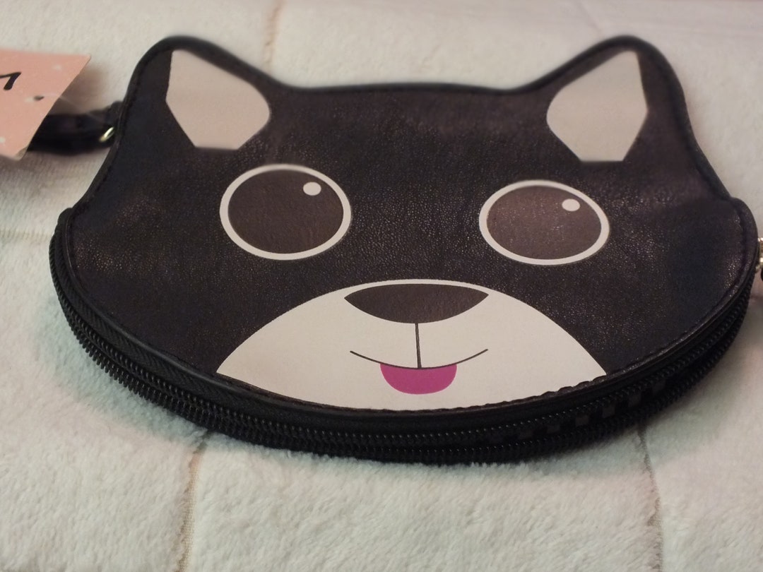 Betsey Johnson Black White Kitty Cat Coin Purse - Etsy