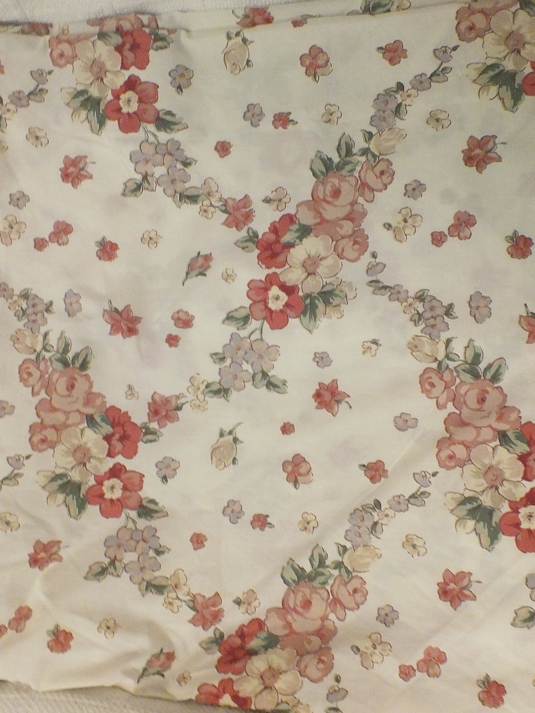 Country Floral Queen Flat Sheet by Springmaid - Etsy