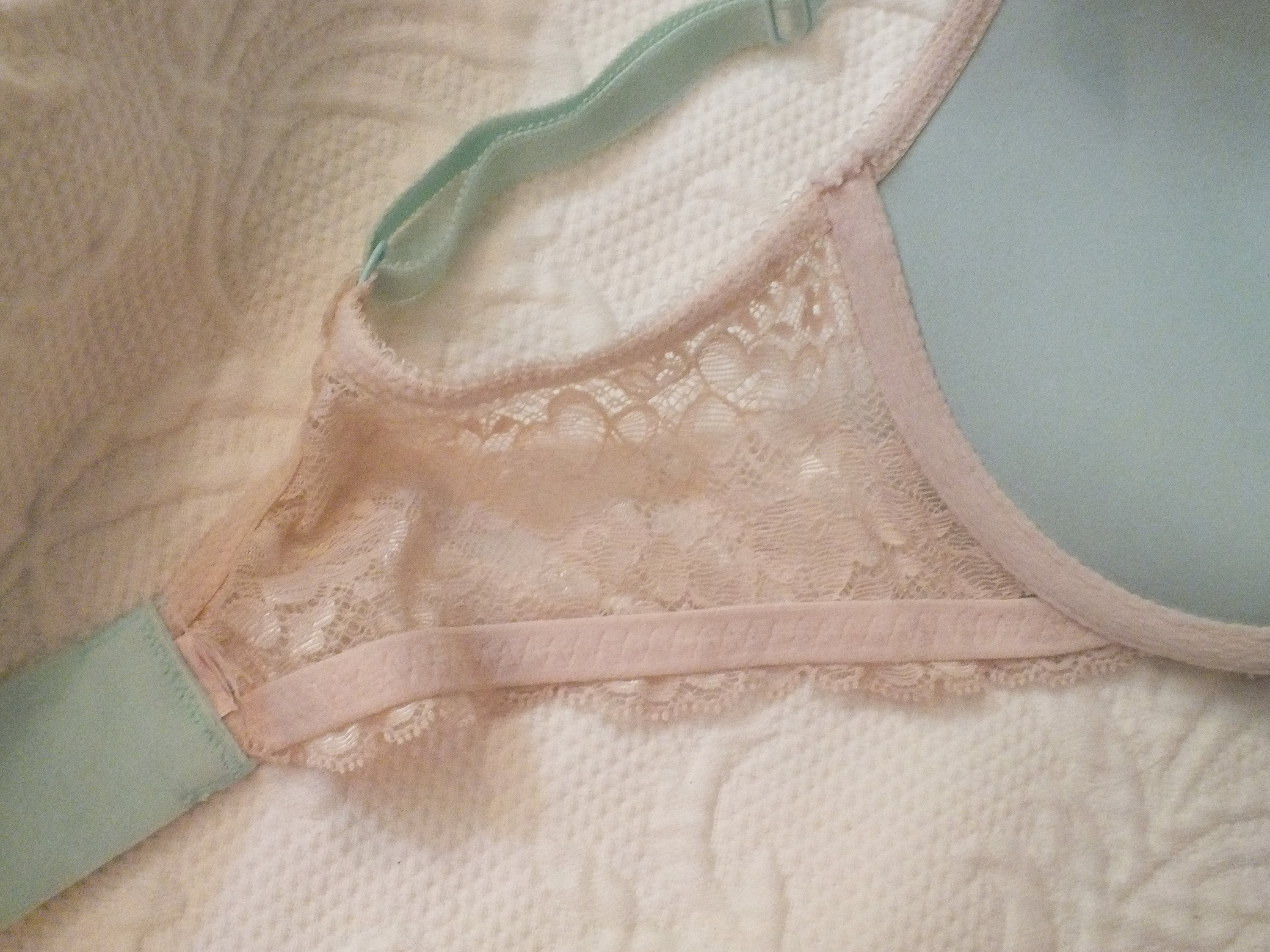 Beautiful Mint Laced Bra From Victoria's Secret With Embelishments Size ...
