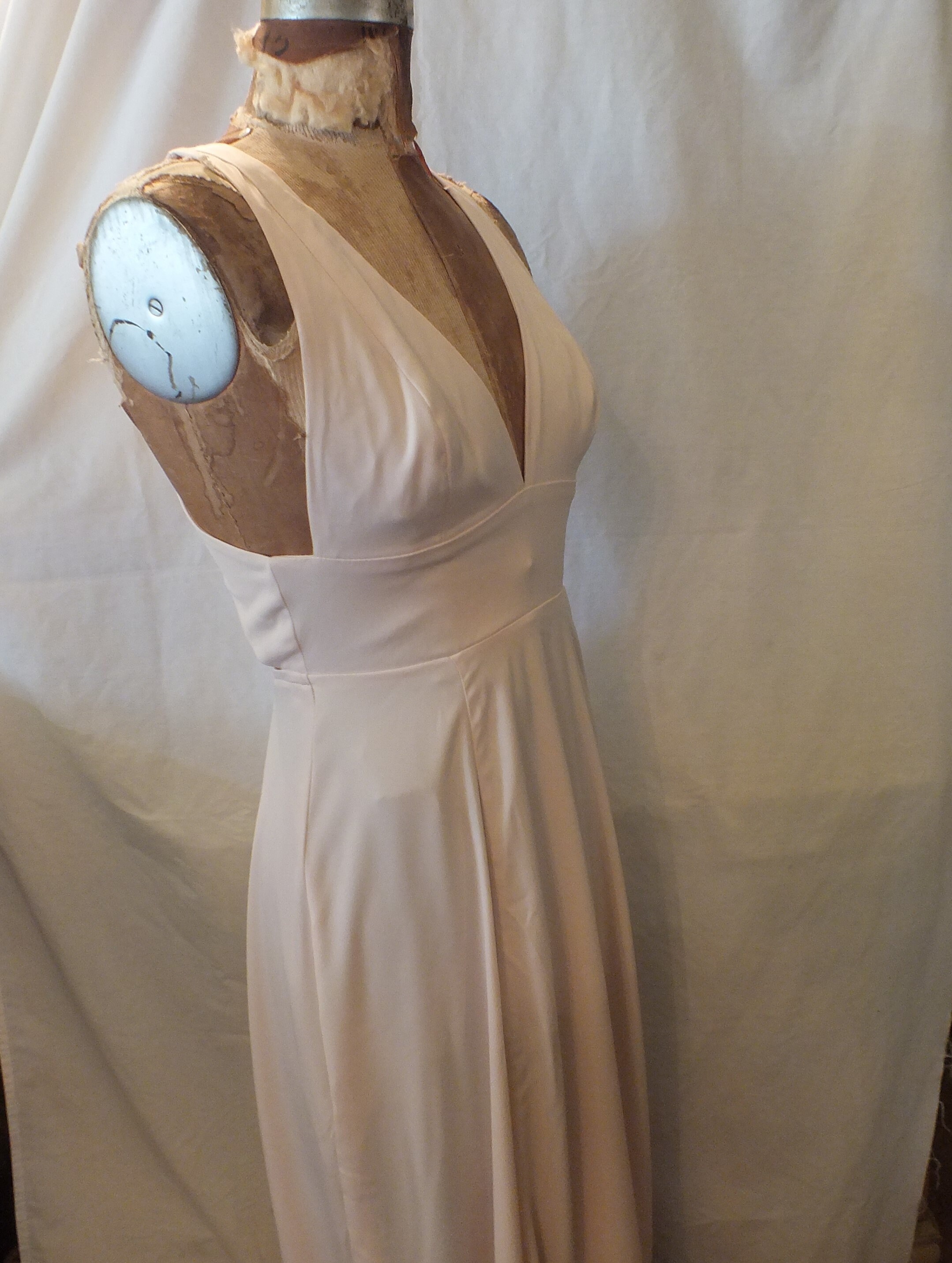 Low Cut Blush Pink Maxi Dress With Cross Back by Forever 21 - Etsy
