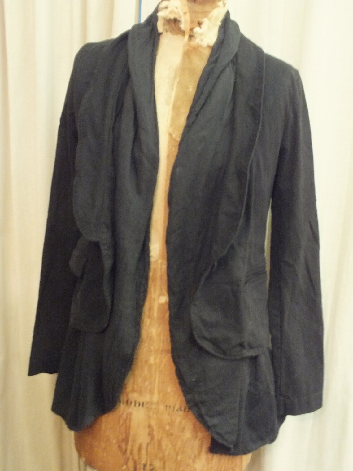 Vintage Black Layered Jacket by European Culture Size Small Made in ...