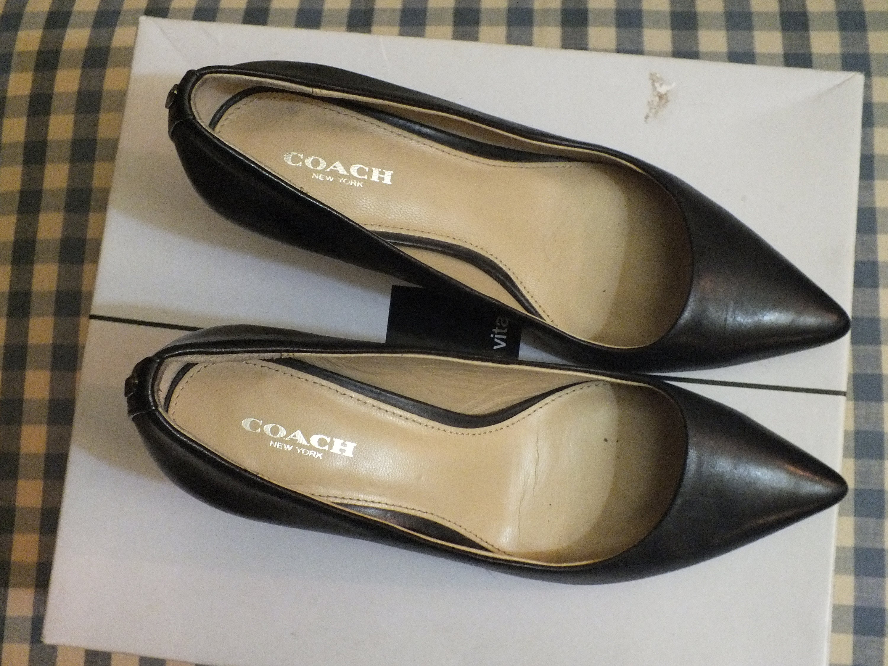 Vintage Classic Coach Black Shoes With Kitty Heels Sz 6.5B - Etsy