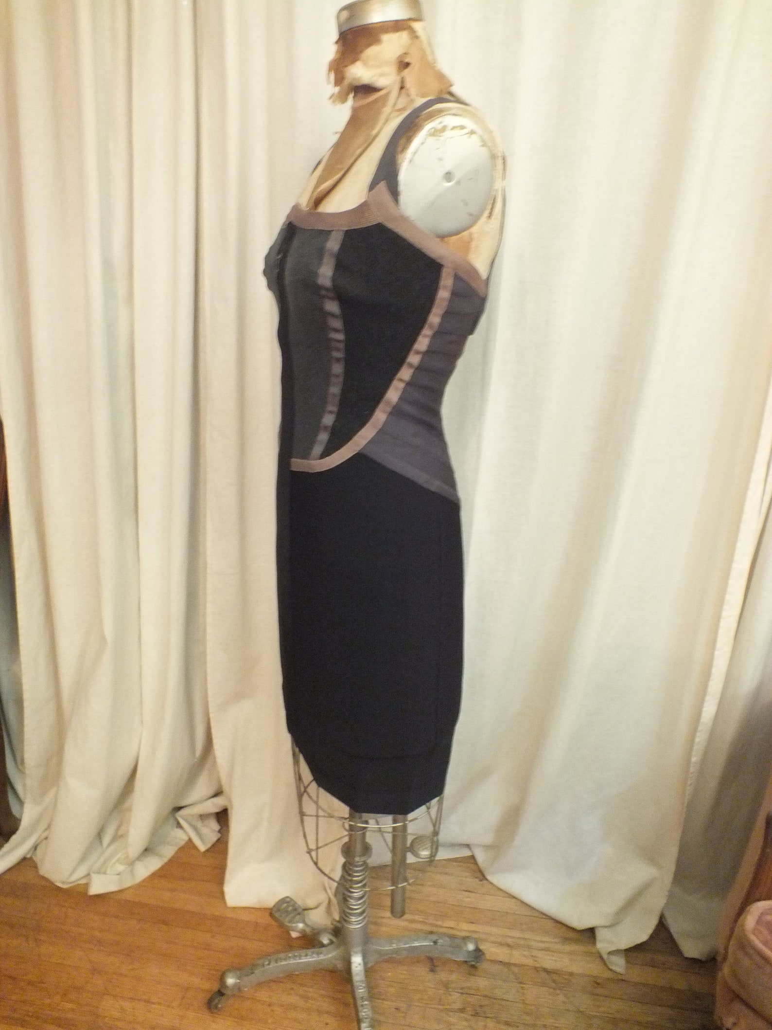 Herve Leger Dress in Black Grey Designer Dress Size M - Etsy
