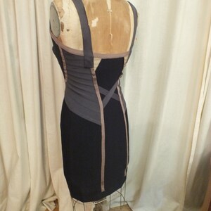 Herve Leger Dress in Black Grey Designer Dress Size M - Etsy