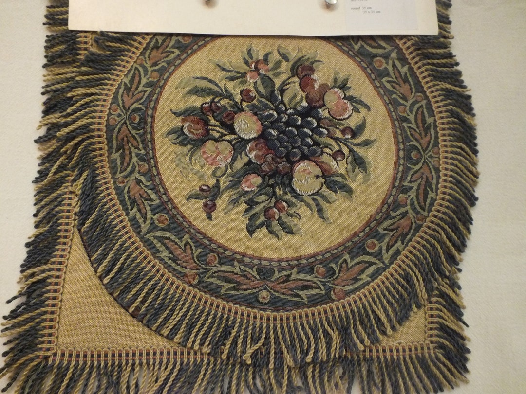 Vintage Brocade Table Mats From Switzerland Nouvel Set of Two - Etsy
