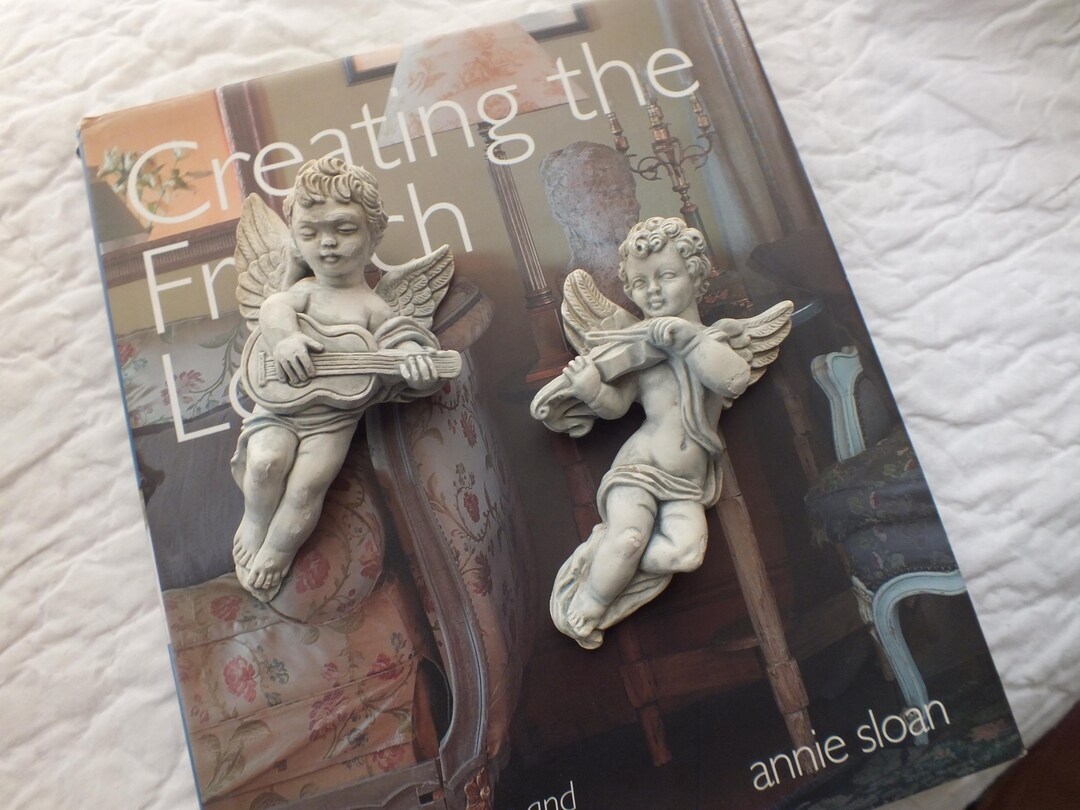 Cherubs Playing Instrument Set of Two - Etsy