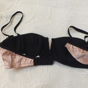 Vintage Pink and Black Satin Bra and Undies by Chantal Thomass for ...