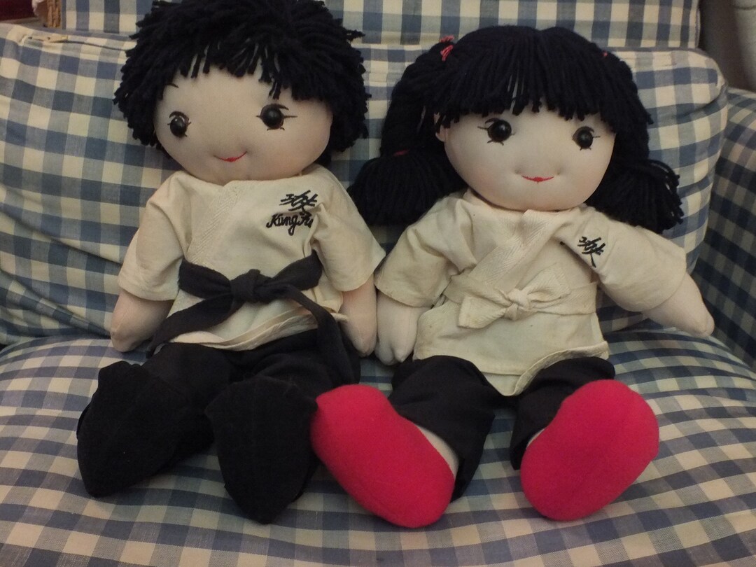 Kung Fu Rag Dolls Boy and Girl - Karate Dolls - Etsy