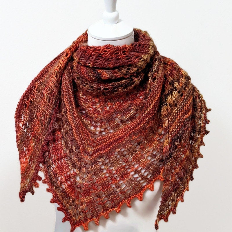Autumn Rays Knitted Shawl Pattern Digital Download - Etsy