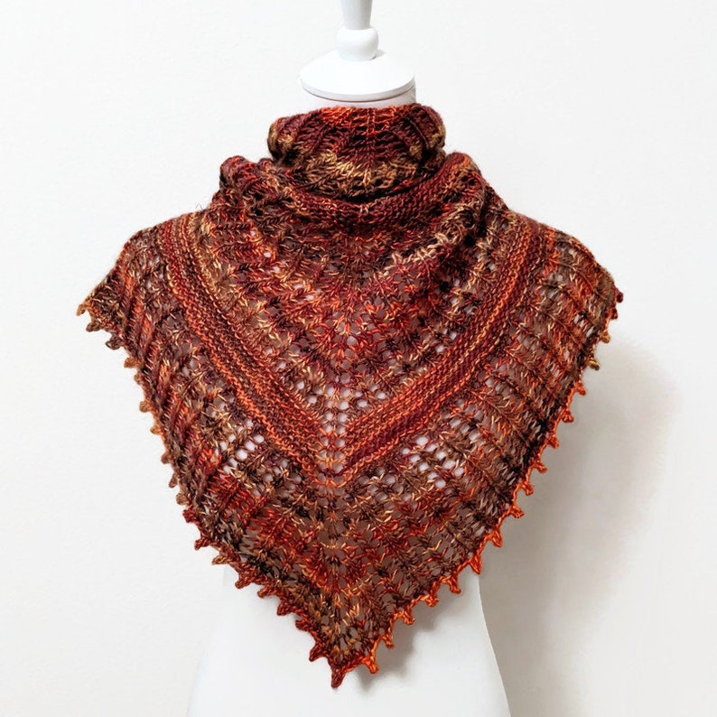 Autumn Rays Knitted Shawl Pattern Digital Download - Etsy