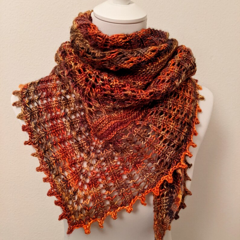 Autumn Rays Knitted Shawl Pattern Digital Download - Etsy