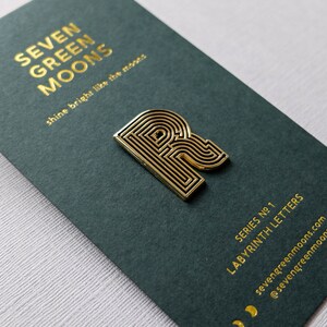 Labyrinth Letters - R - Enamel Pin - Etsy